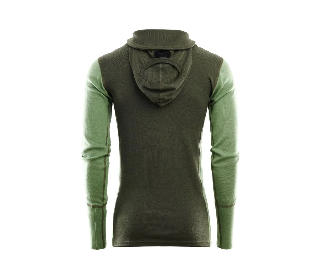 Base layer en laine de mérinos Aclima WarmWool Hood Sweater W/Zip