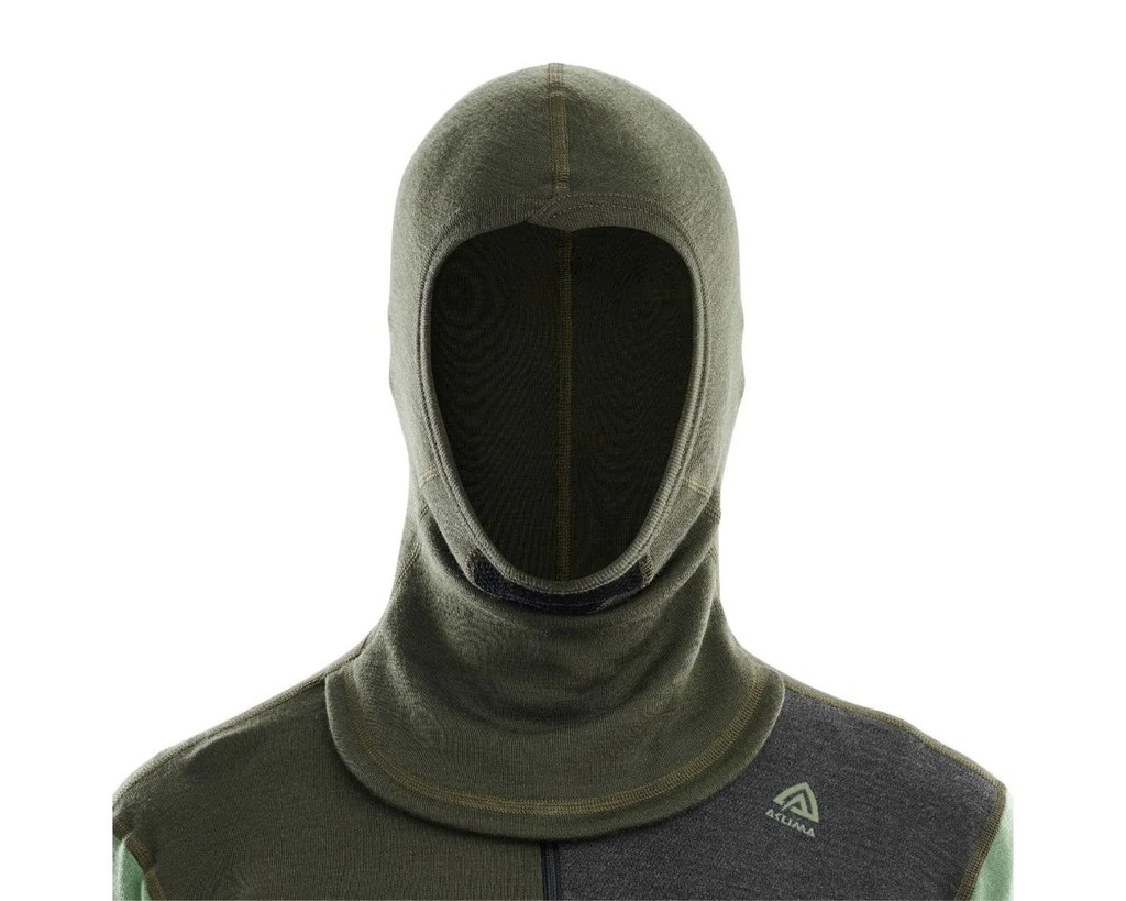 Base layer en laine de mérinos Aclima WarmWool Hood Sweater W/Zip