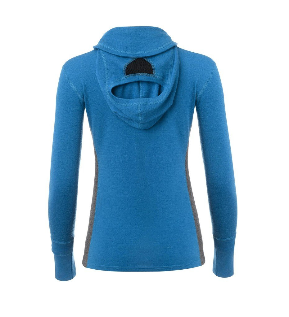Base layer en laine de mérinos Aclima WarmWool Hood Sweater W/Zip Woman