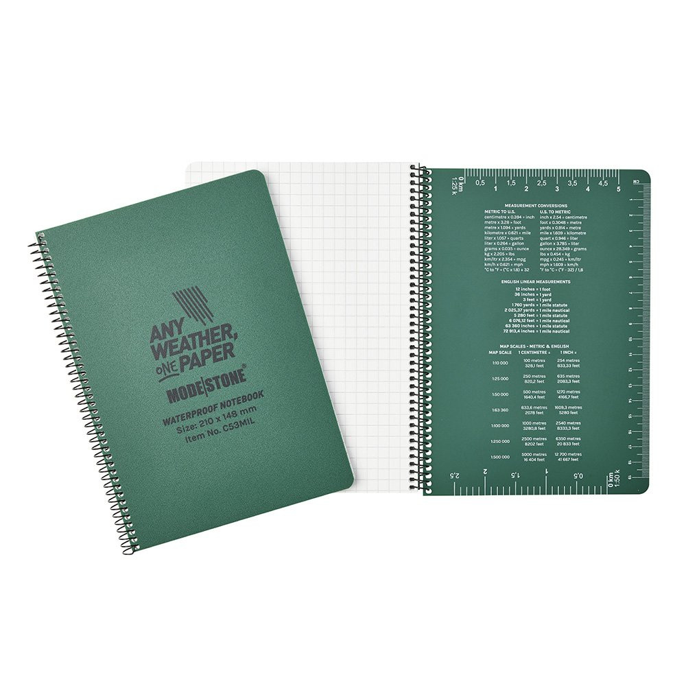 Carnet tout-temps imperméable Modestone Waterproof Notepad 148x210mm