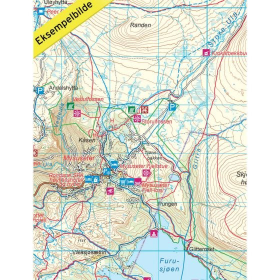 Rondane - 1:100 000 : carte de randonnée Turkart n°2716