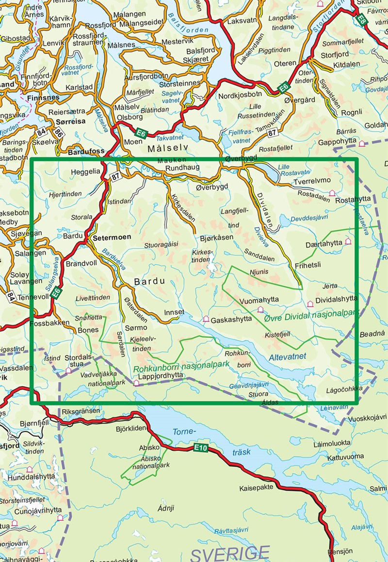 Bardu - 1:100 000 : carte de randonnée Turkart n°2599