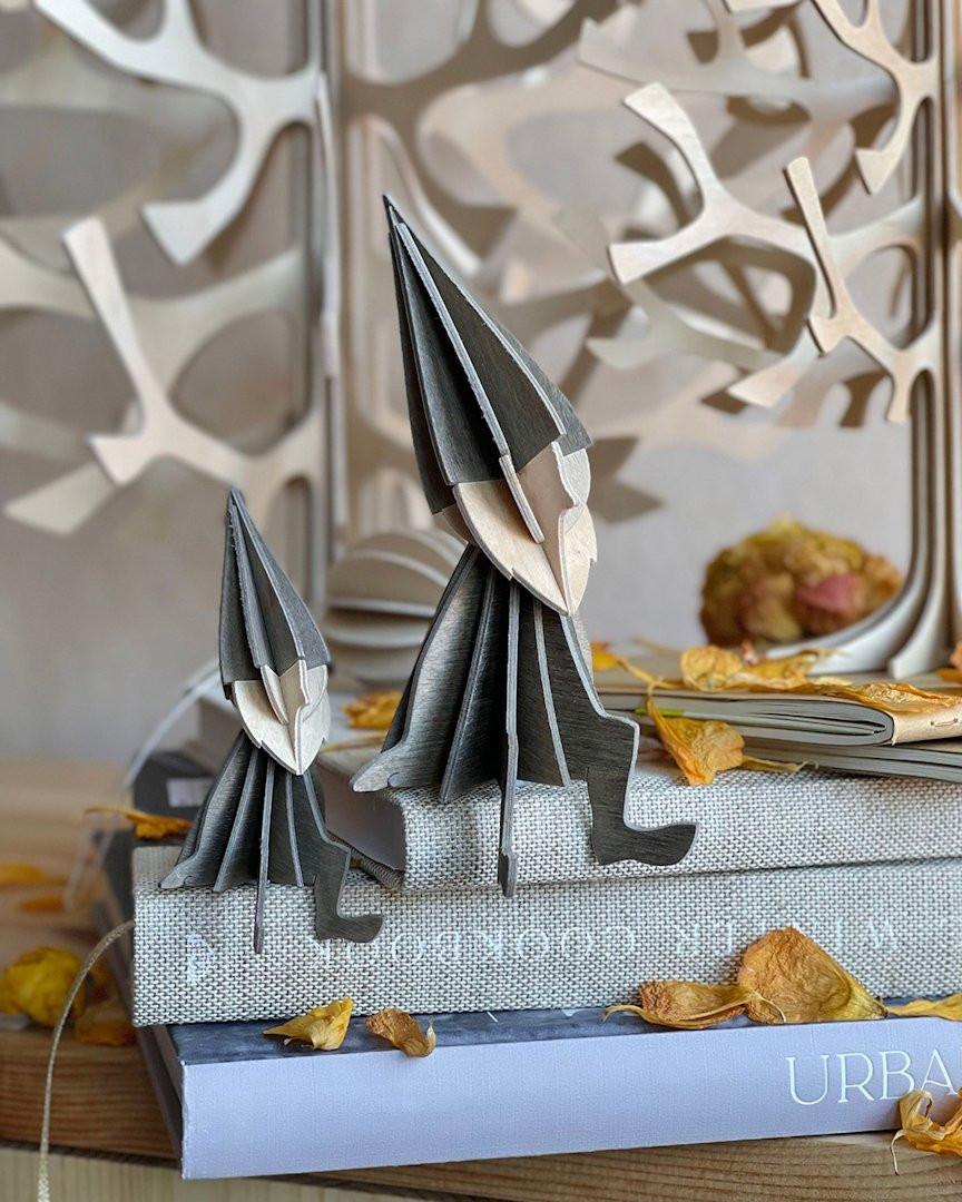 Lovi Elf - Elfe en bois décoratif fabriqué en Finlande