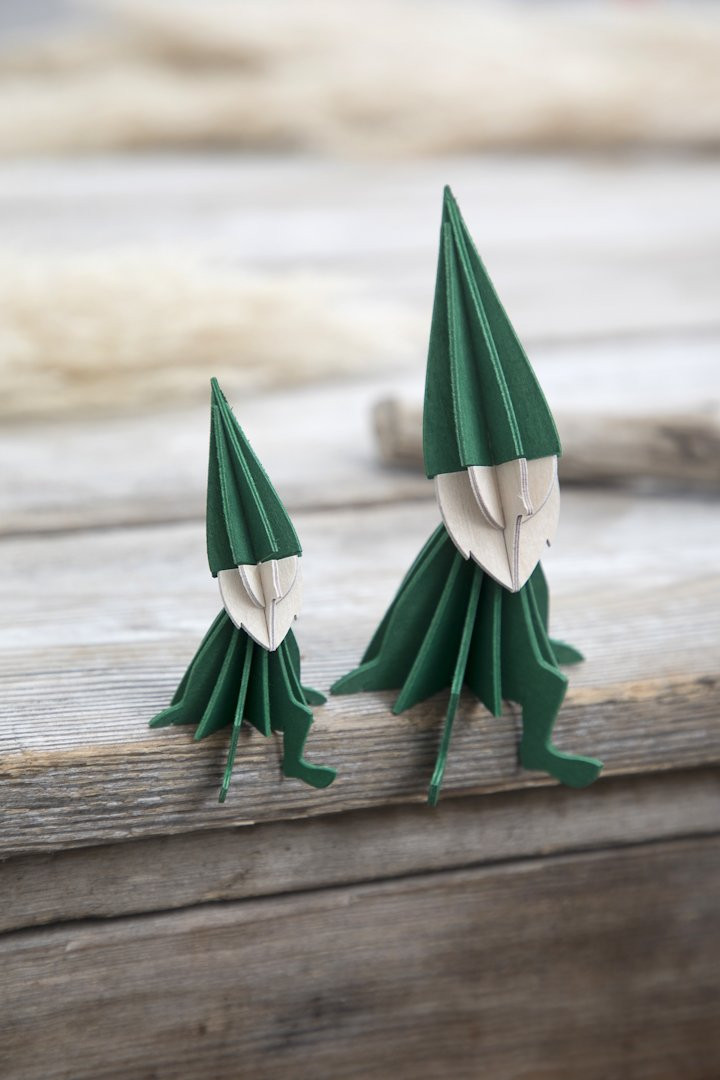 Lovi Elf - Elfe en bois décoratif fabriqué en Finlande