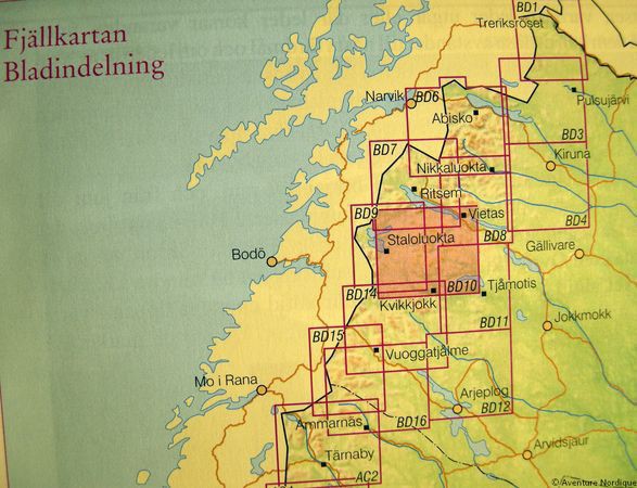 BD10 Sareks Nationalpark - 1:100 000 : carte de randonnée Lantmäteriets ...