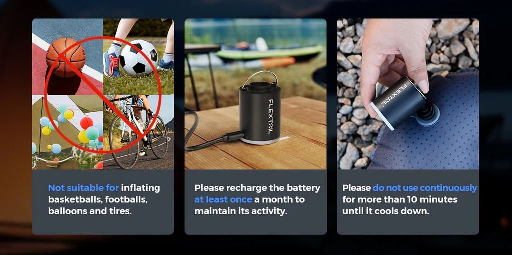 Mini pompe ultralégère Flextail Tiny Pump X 2024 pour gonfler votre matelas - Bivouac, randonnée ...