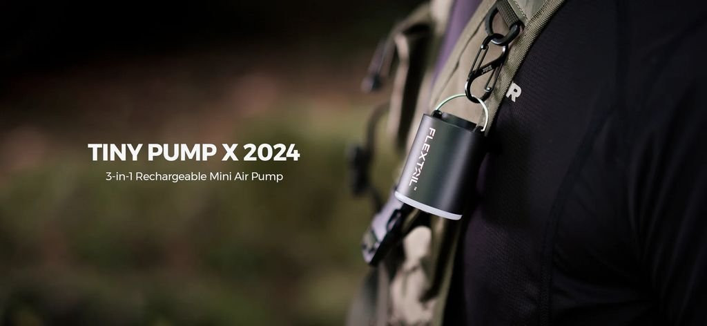 Mini pompe ultralégère Flextail Tiny Pump X 2024 pour gonfler votre matelas - Bivouac, randonnée ...