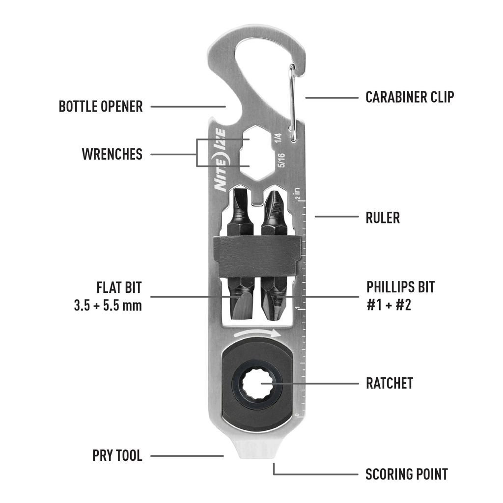 Outil multifonction avec cliquet Nite Ize DoohicKey Ratchet Key Tool
