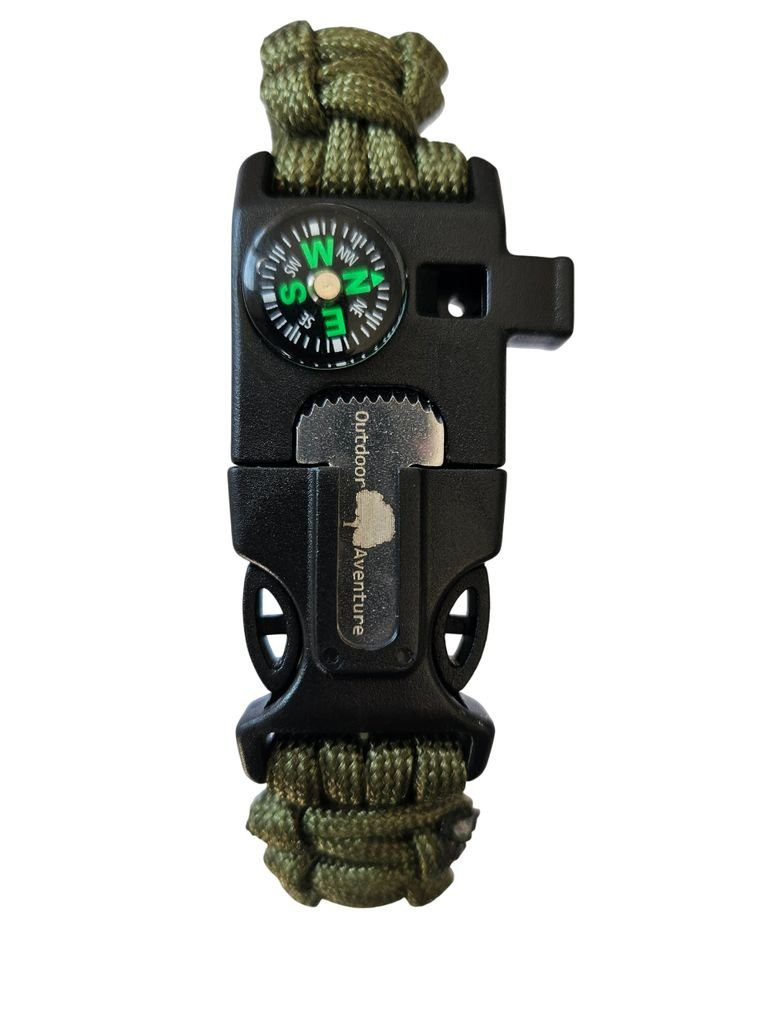 Outdoor Aventure Bracelet Survival boussole, sifflet, allume-feu