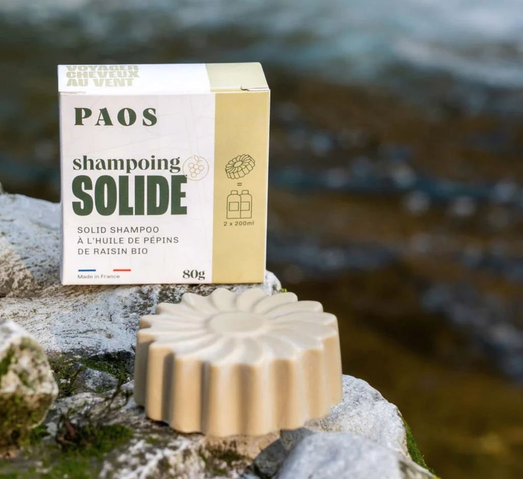 Paos Shampoing Solide à l'huile de pépin de raison Bio