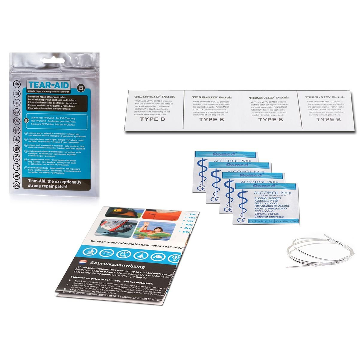 Tear-Aid Type B : Kit de réparation pour matériaux et tissus en vinyle ...