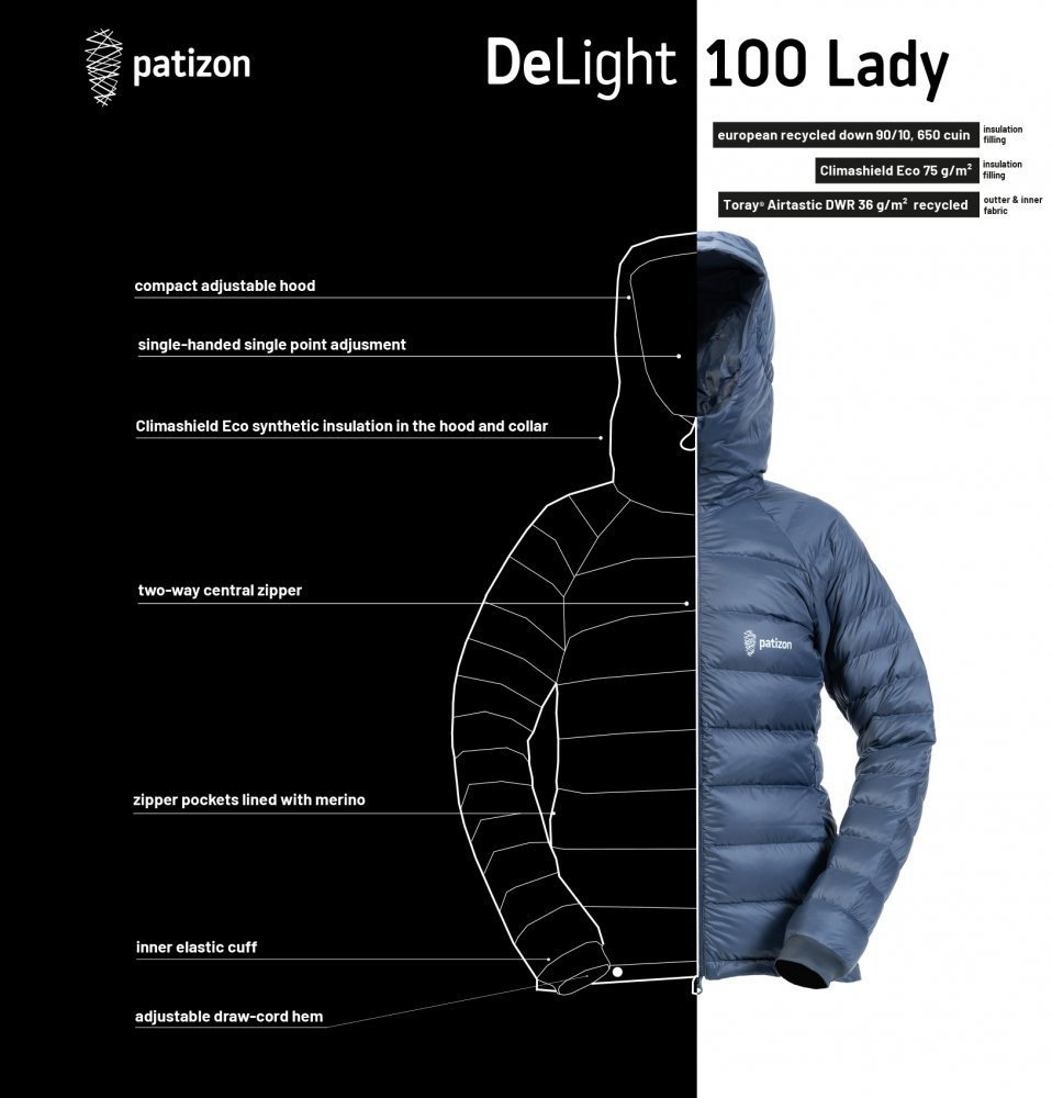 Doudoune légère en duvet d'oie Patizon DeLight 100 Lady
