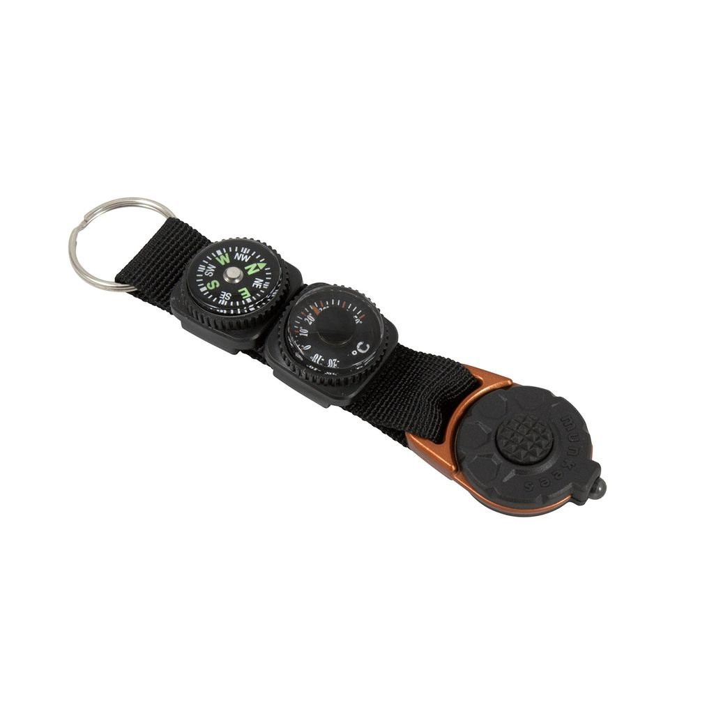Porte-clés avec lampe, boussole et thermomètre Munkees LED Multipurpose ...