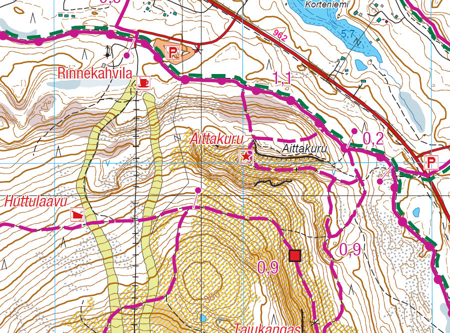Carte de randonnée Pyhä-Luosto 1:25 000, Outdoor Map - Finlande