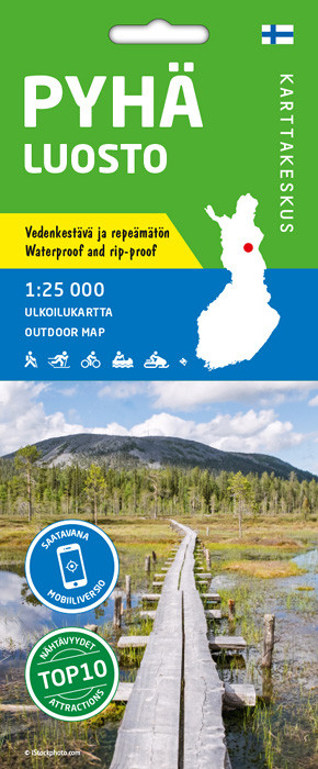 Carte de randonnée Pyhä-Luosto 1:25 000, Outdoor Map - Finlande