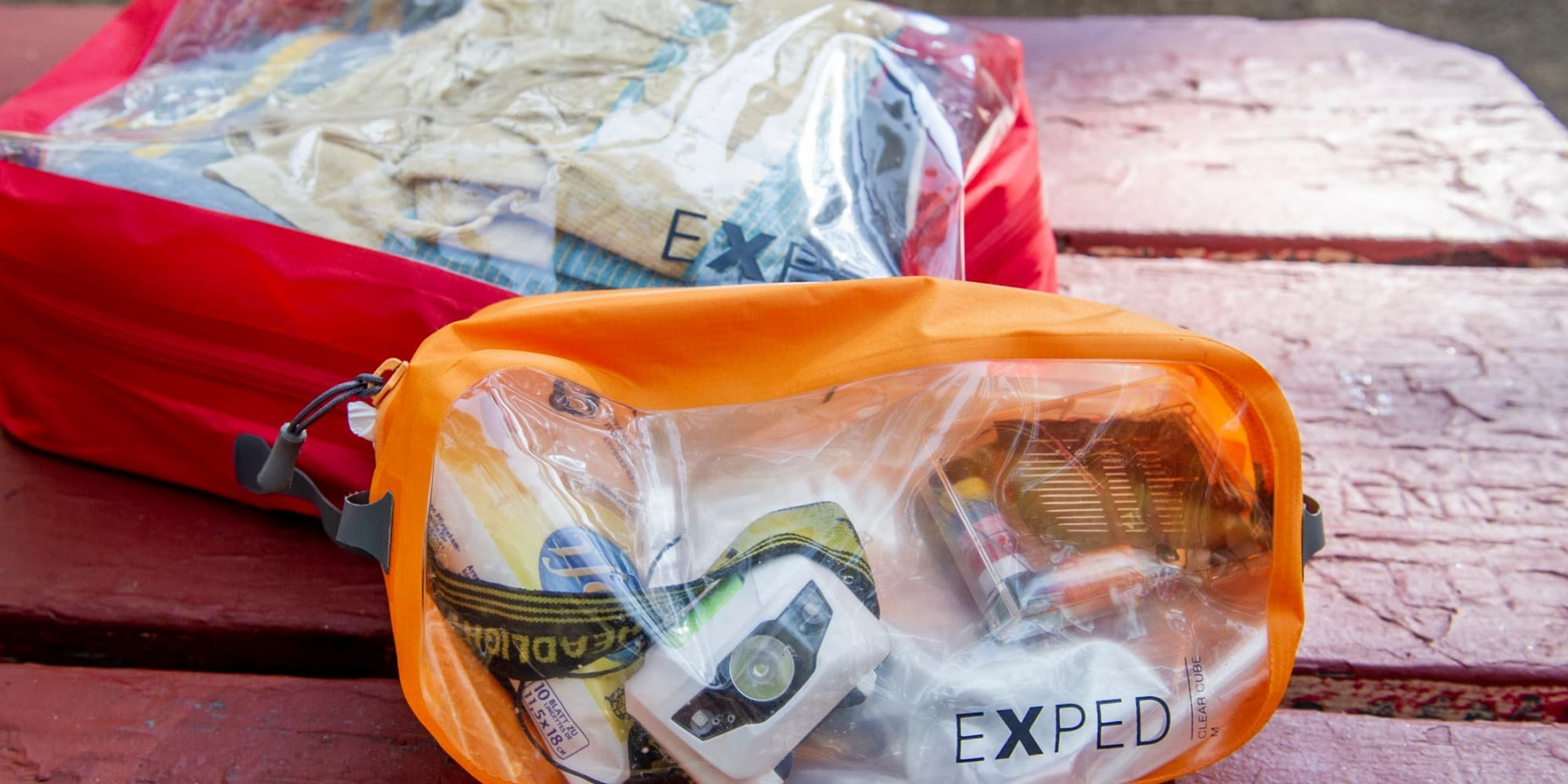 Pochette de rangement légère Exped Clear Cube avec fenêtres transparentes