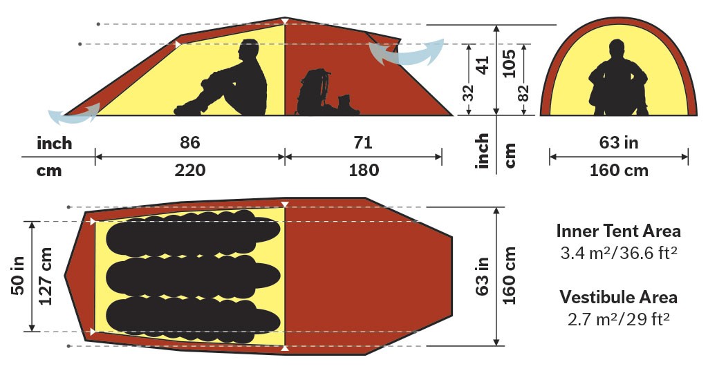 Hilleberg Nallo 3 GT - Tente tunnel 3 personnes - 4 saisons