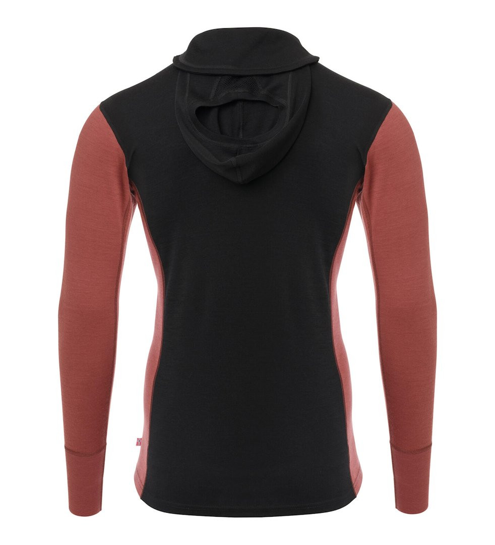 Base layer en laine de mérinos Aclima WarmWool Hood Sweater W/Zip
